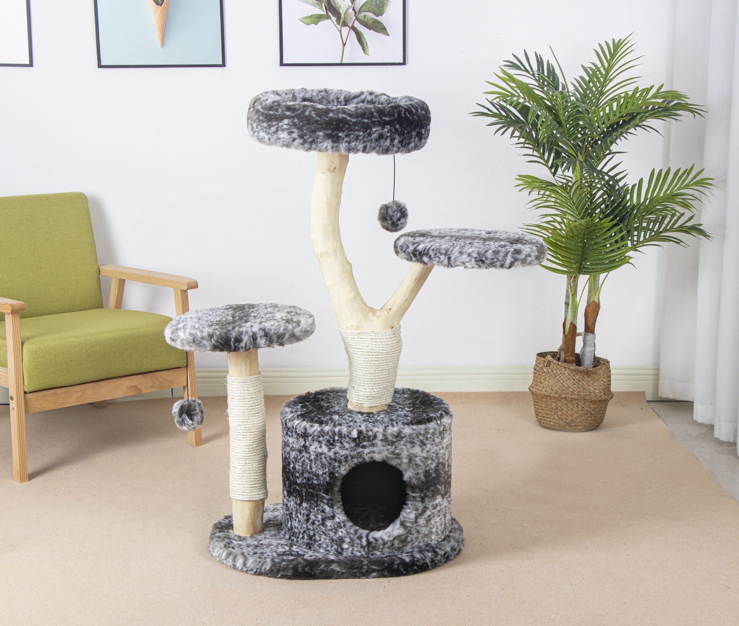 Solid wood cat climbing frame - Airui-Pet